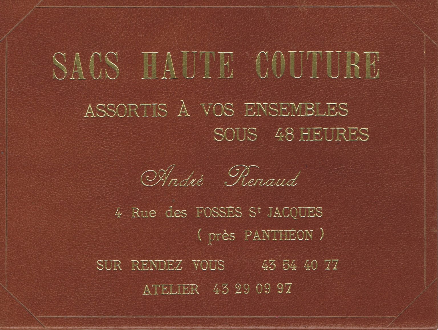 Notre Histoire - André Renaud